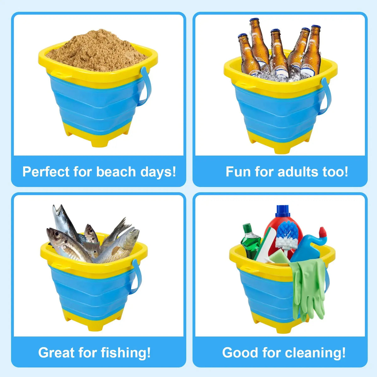 Foldable Bucket™ - Vouwbaar Vakantieplezier - Opvouwbare emmer – Mijn ...