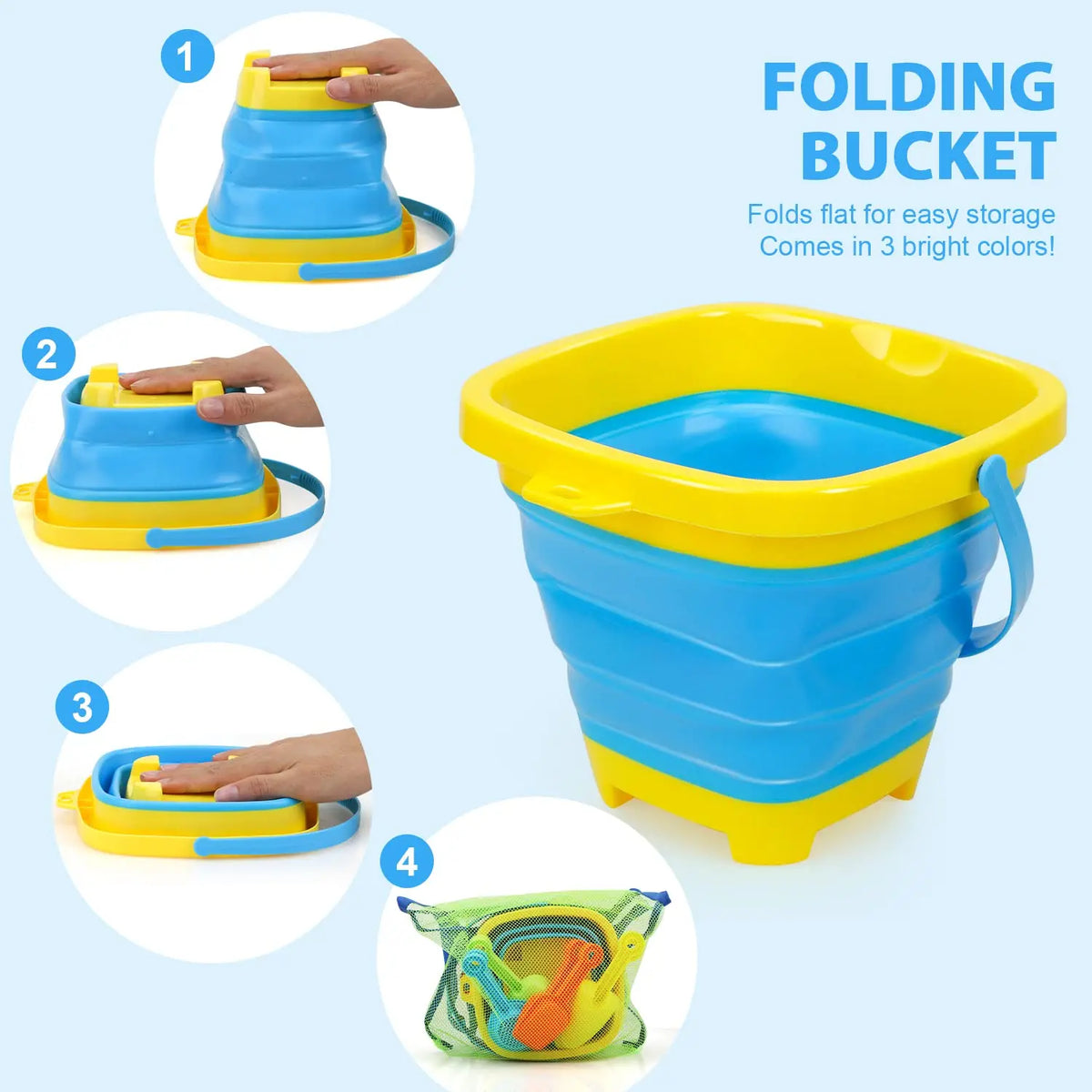 Foldable Bucket™ - Vouwbaar Vakantieplezier - Opvouwbare emmer – Mijn ...